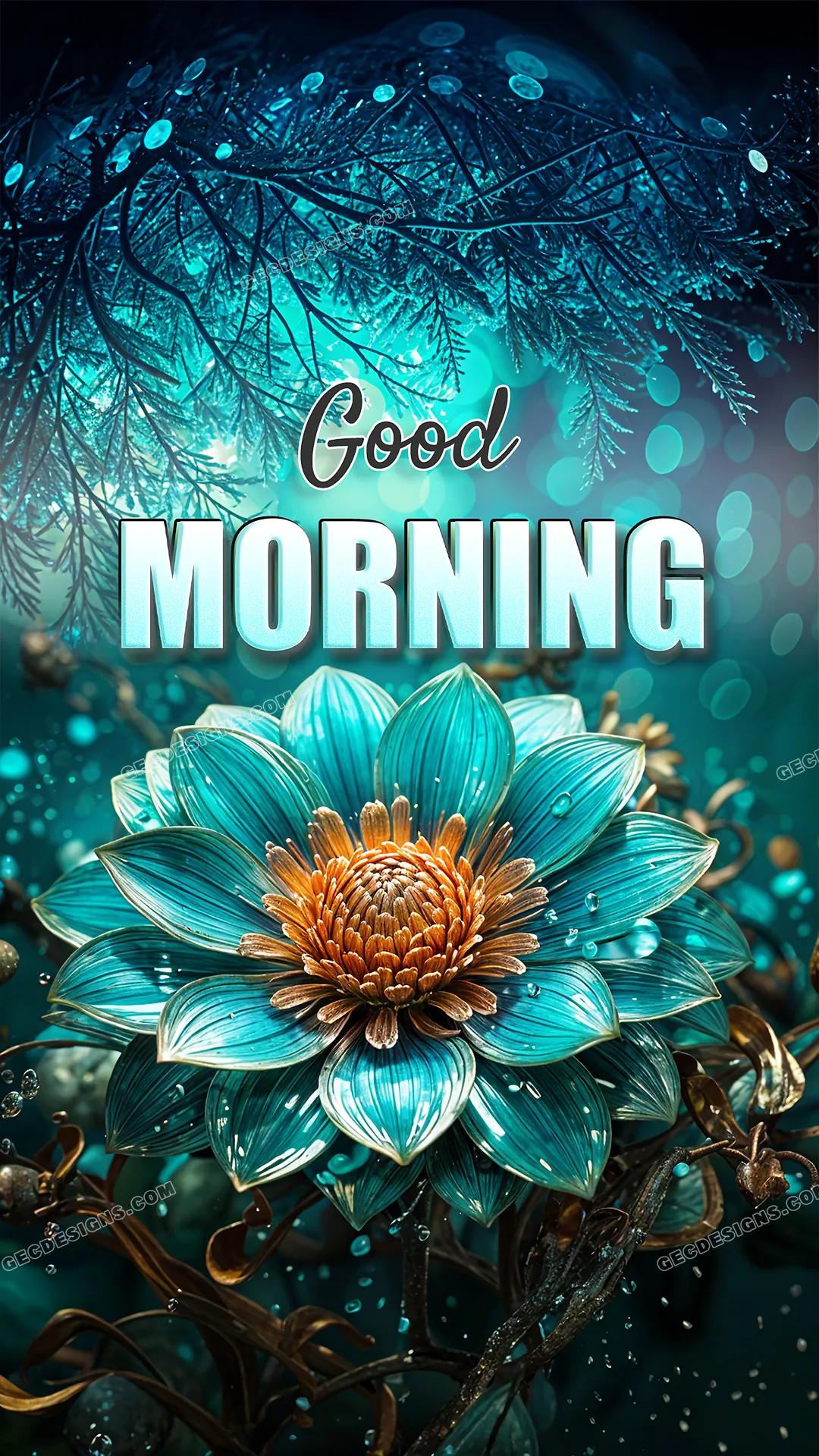 Good Morning wishes with beautiful flower image - GEC Designs