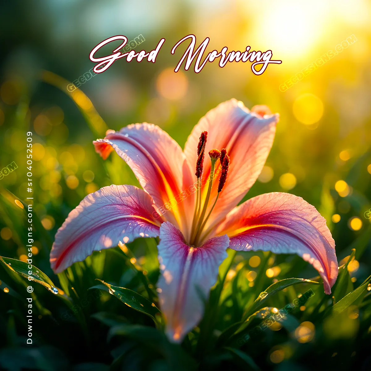 Good Morning wishes with Flower - GEC Designs