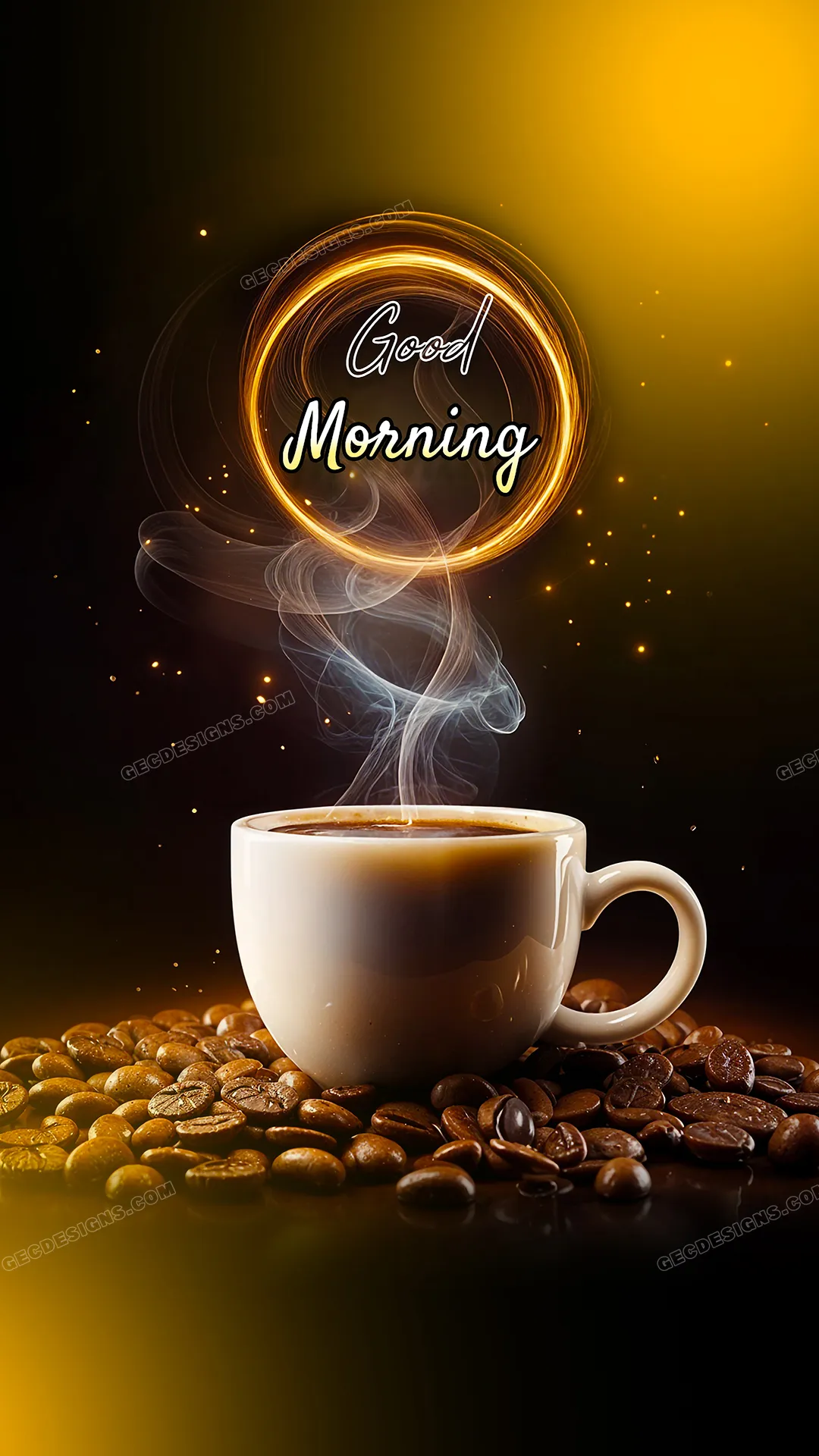 Good Morning with a cup of coffee image - GEC Designs