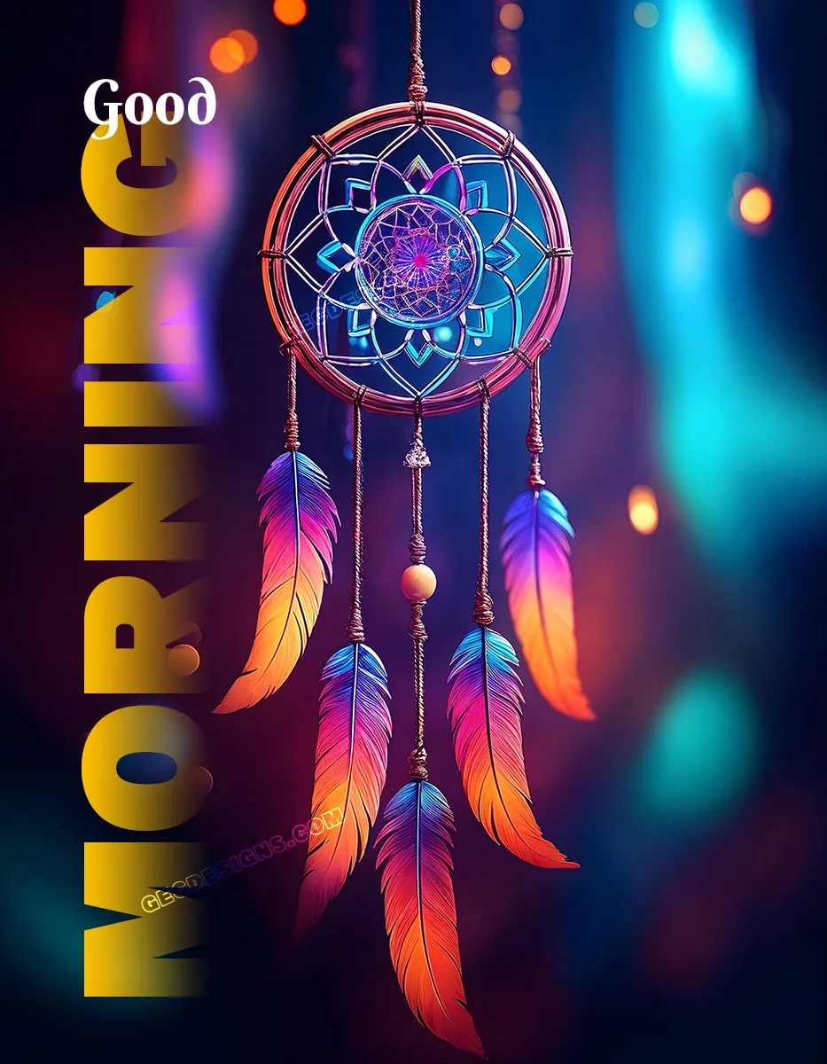 Good Morning with Dream Catcher background - GEC Designs