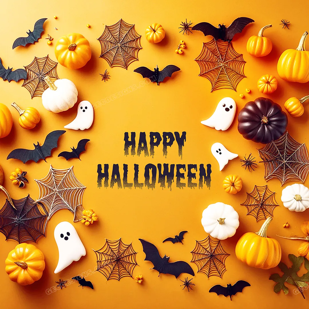 Halloween background with Pumpkins, Bats, and Spider web vector ...