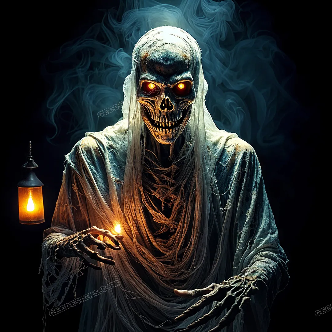 Halloween wallpaper, spooky scary ghost in a creepy Halloween ...