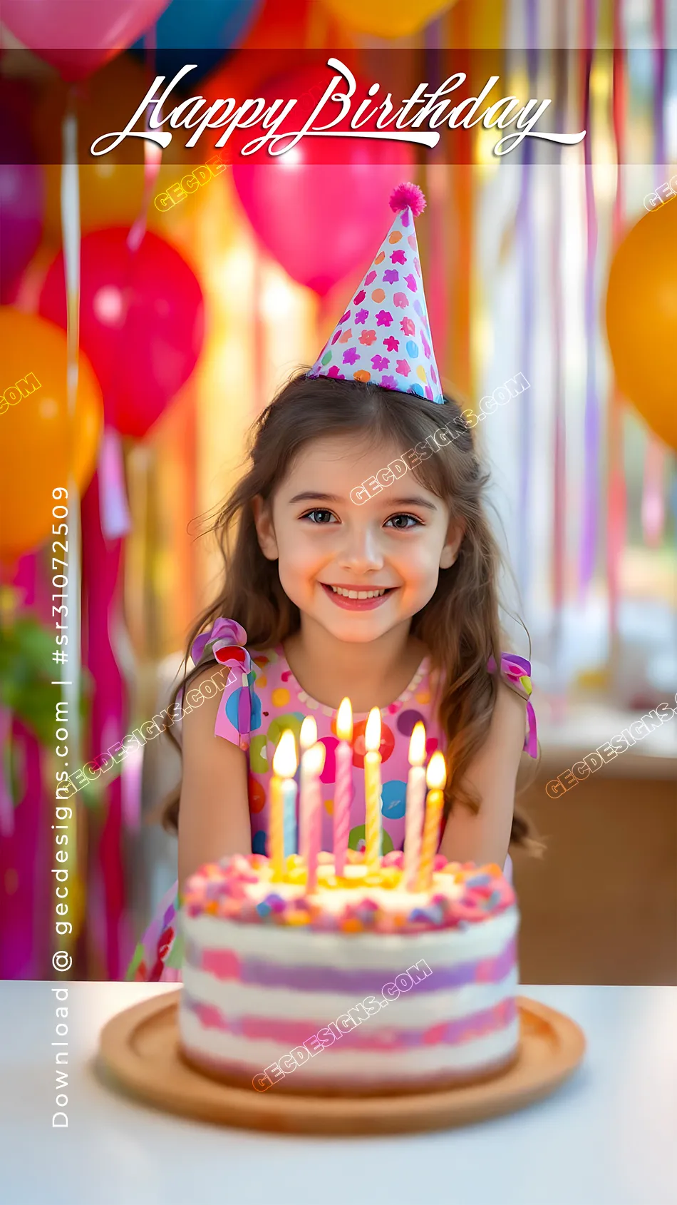 Happy Birthday Wishes Image of a Smiling Girl Celebrating with Lit Cake ...