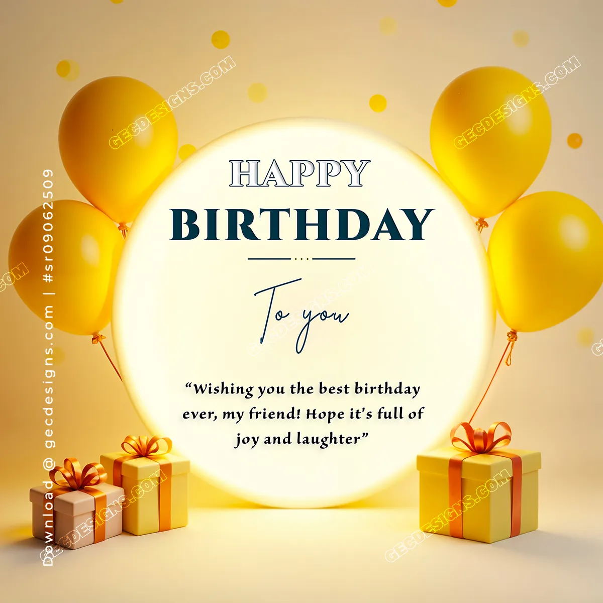 Happy Birthday Wishes with Warm Quotes, Gifts, and Golden Balloons ...