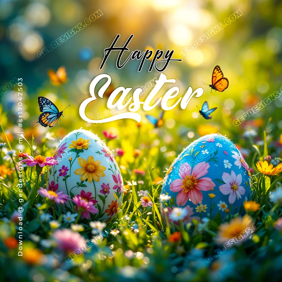 Happy Easter 2025, Colorful Easter eggs on a green grass field - GEC ...