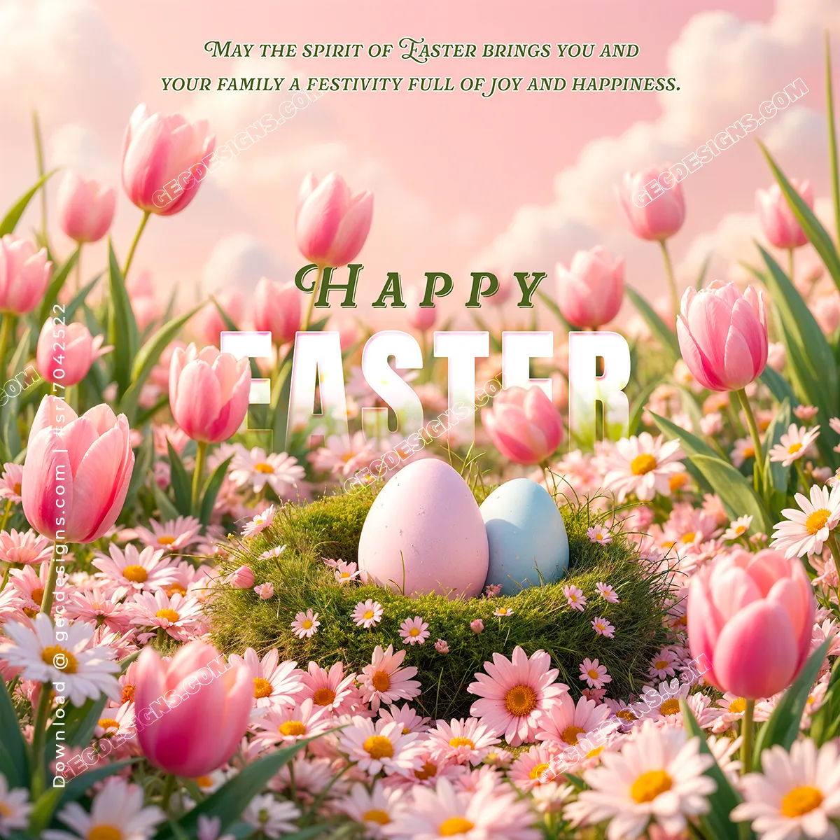 Happy Easter wishes and Quotes, Easter egg hunting celebration with ...