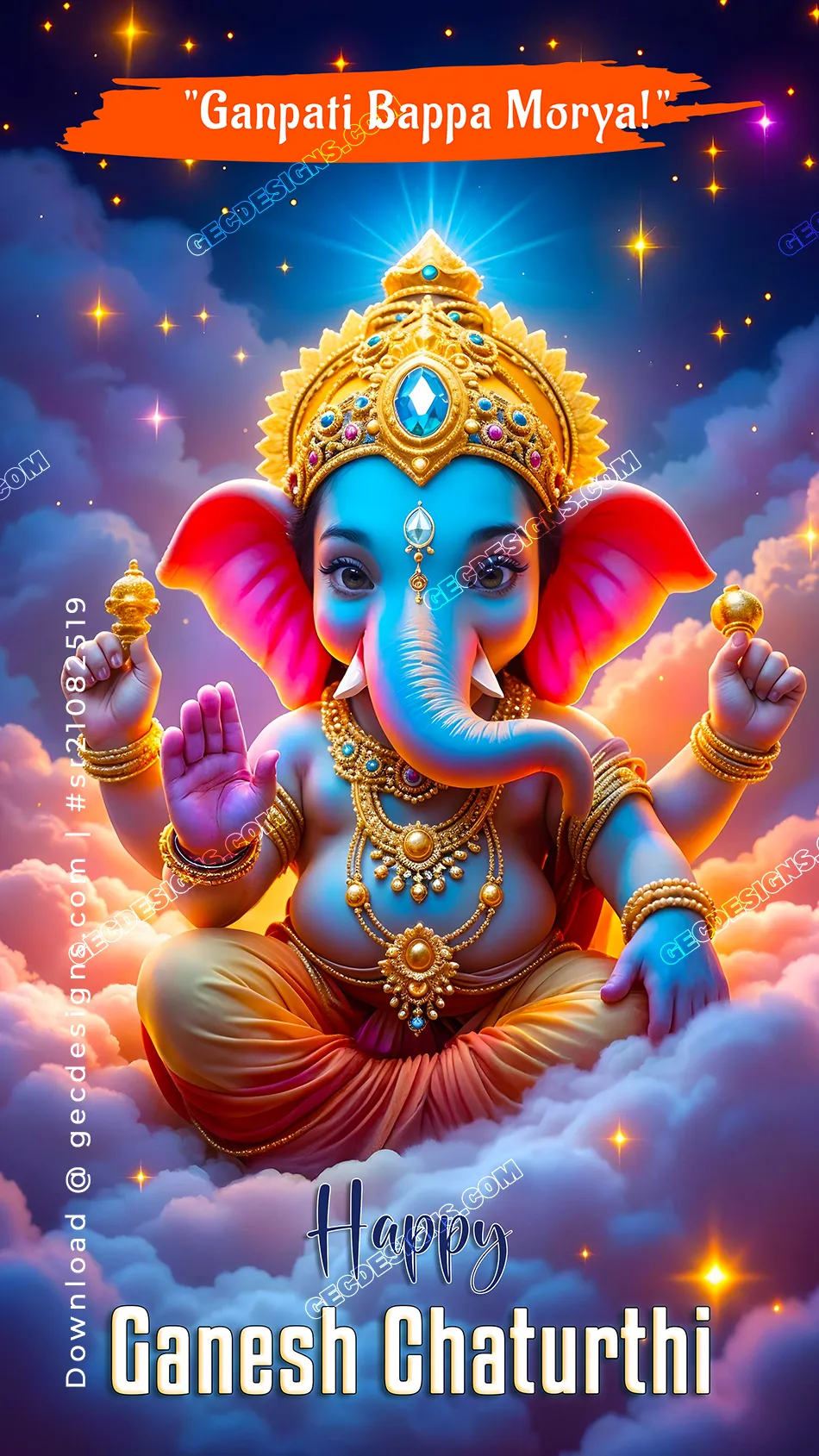 Happy Ganesh Chaturthi Wishes Image of Lord Ganesha with Ganpati Bappa ...