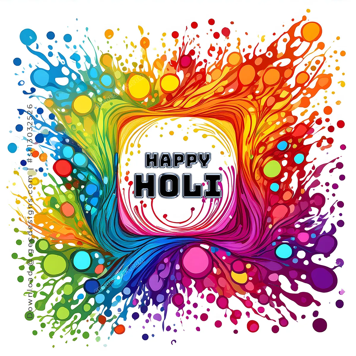 Happy Holi wishes vector background - GEC Designs