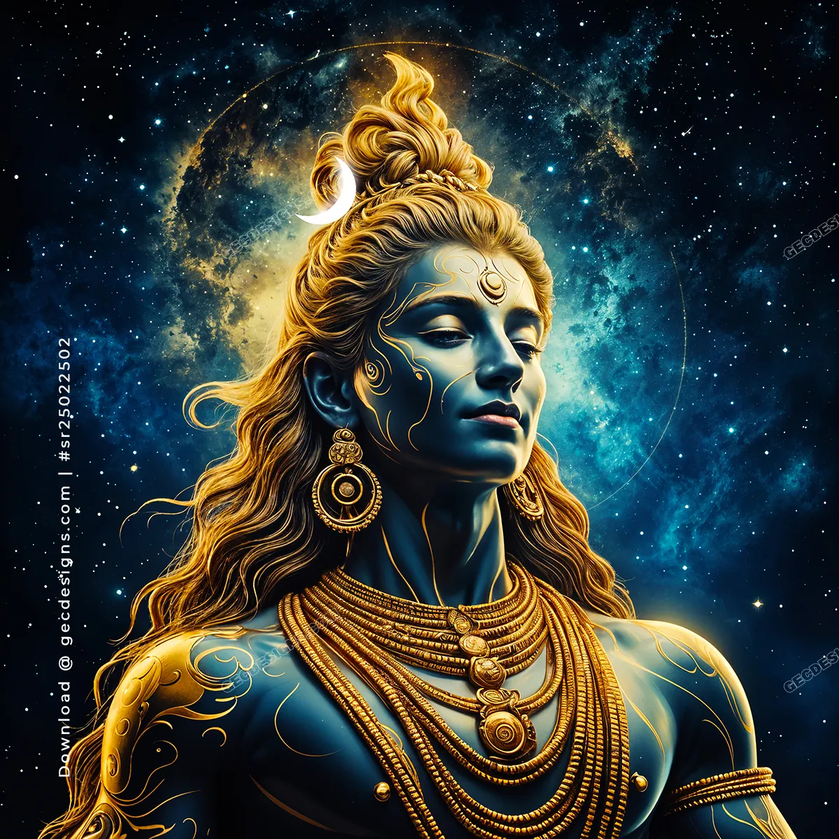 Happy Maha Shivratri image, Lord Shiva with Cosmic universe background ...