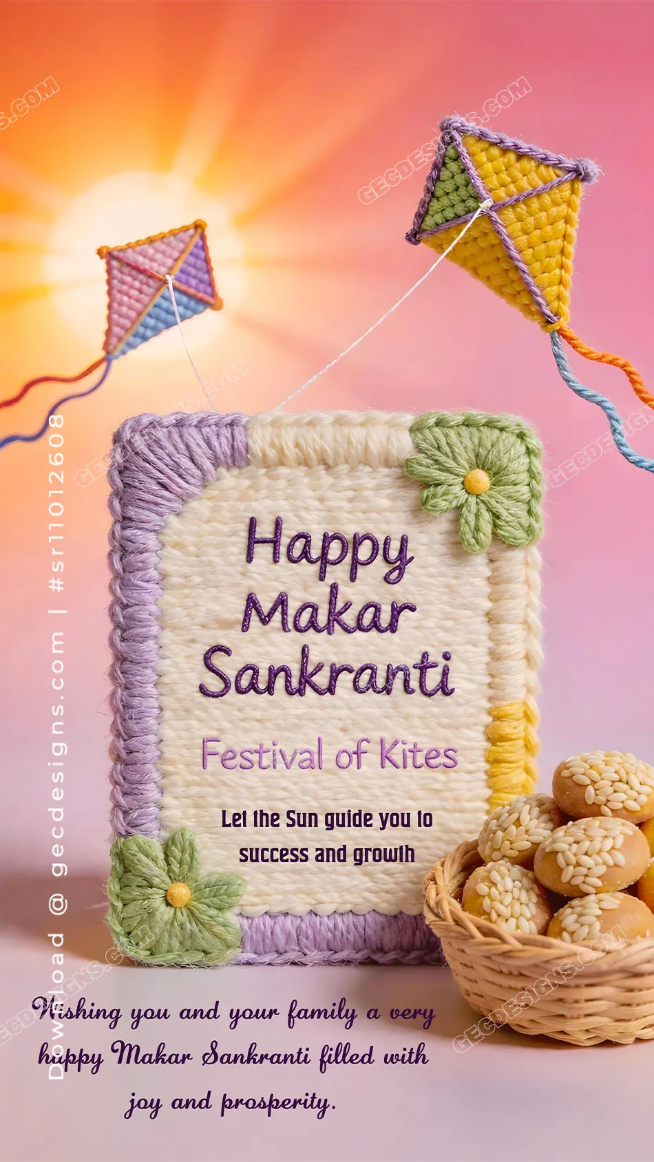 Happy Makar Sankranti wishes image inspired by the festival of kites ...