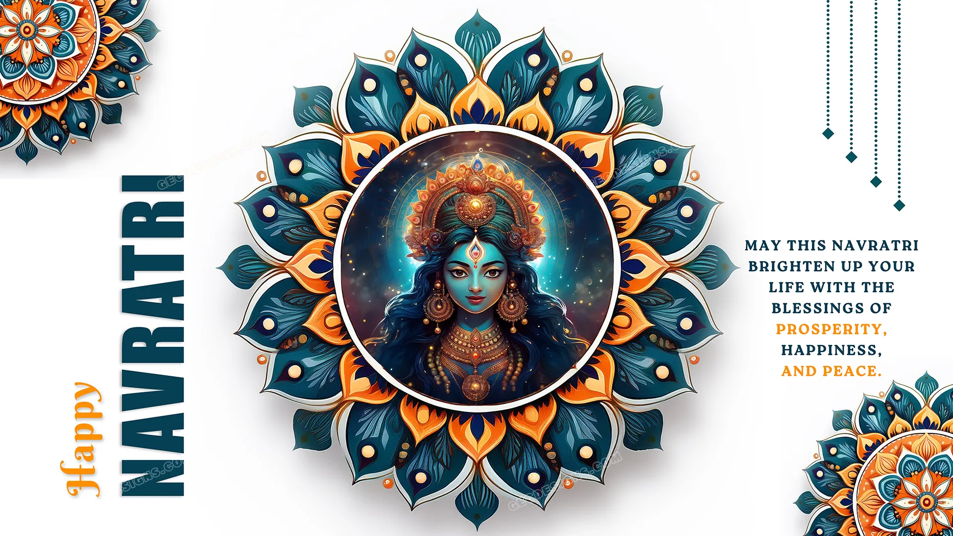 Happy Navratri HD wallpaper, wishes and greetings with Maa Durga ...