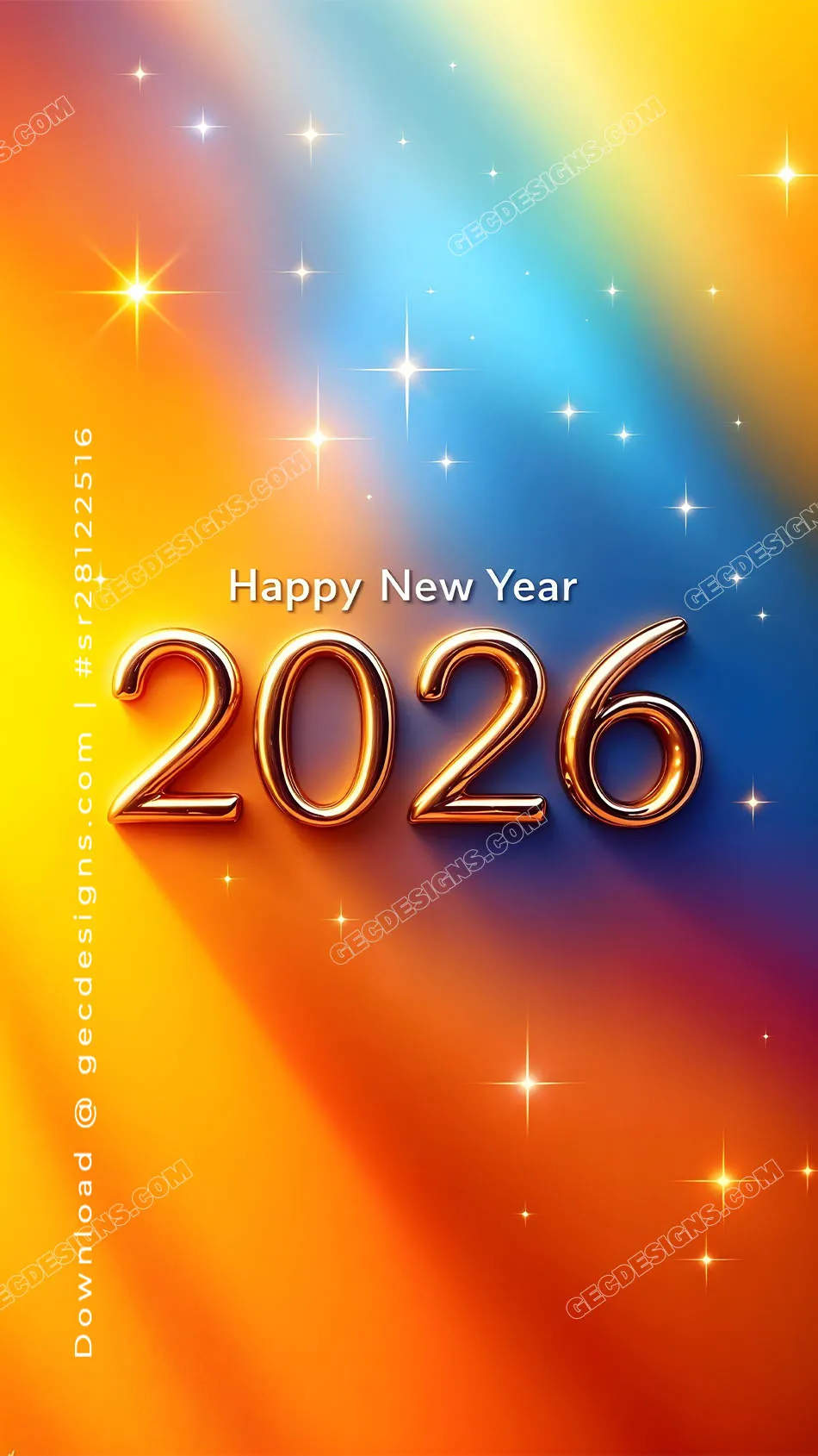 Happy New Year Wishes 2026 Image with Rose Gold Podium, Soft Glow, and Graceful Celebration Mood ...