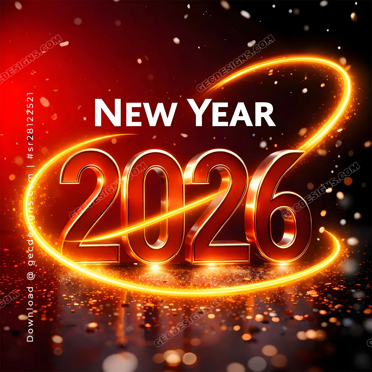 Happy New Year wishes 2026 image with glowing lanterns, snowy forest ...