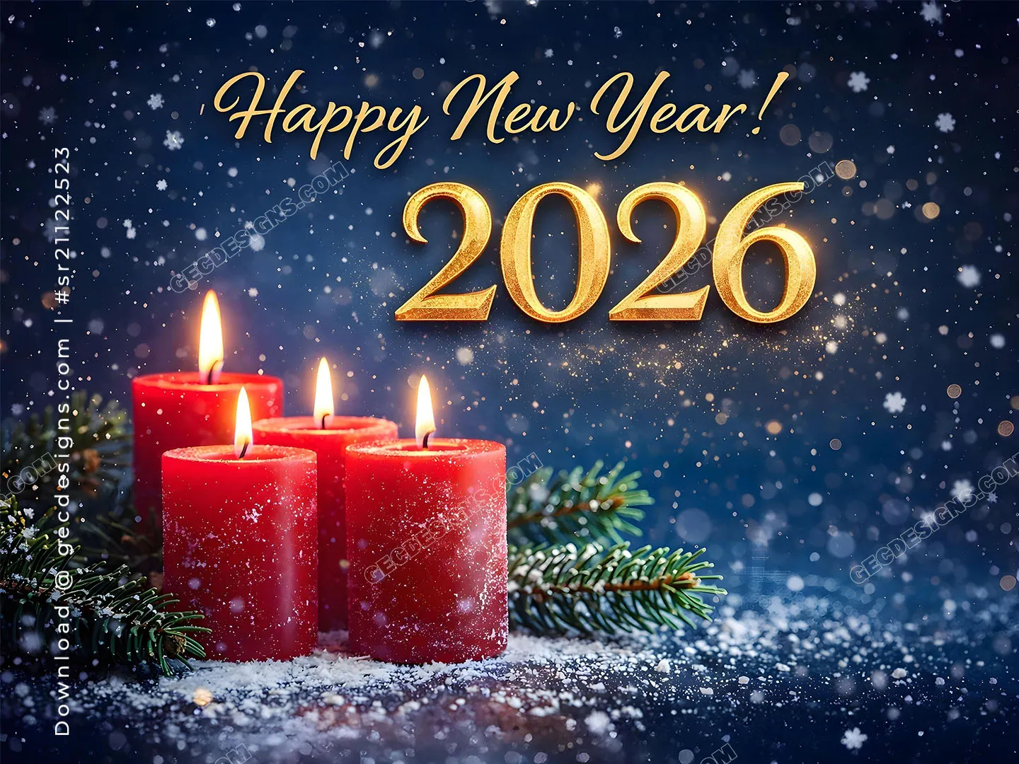 Happy New Year 2026 Golden Greetings Image with Positivity Quotes for ...