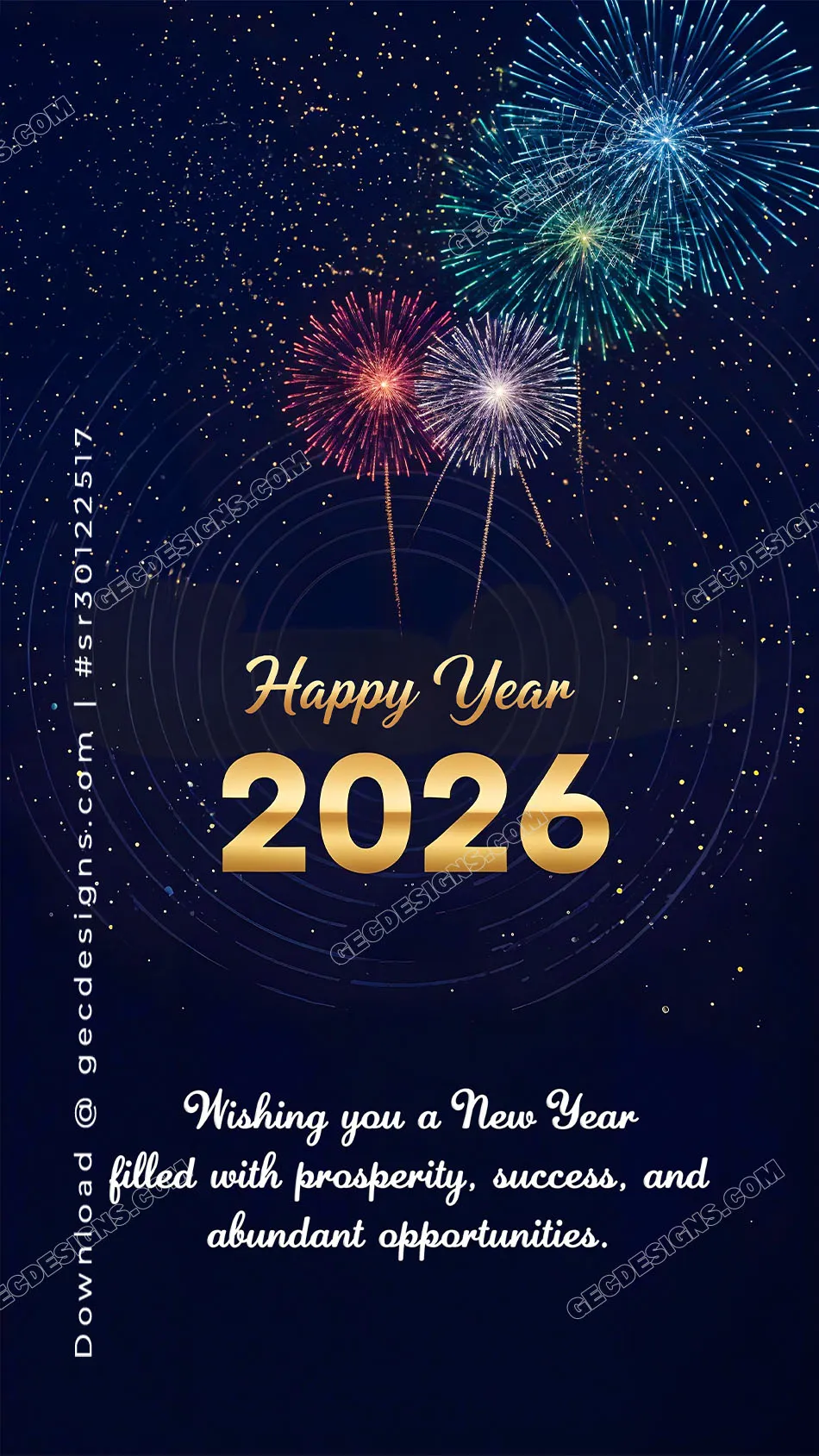 Happy New Year Wishes 2026 Image with Yellow Floral Design, Bright ...