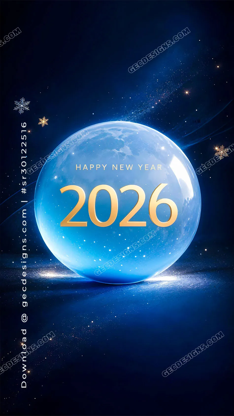 Happy New Year Wishes 2026 Image with Yellow Floral Design, Bright ...