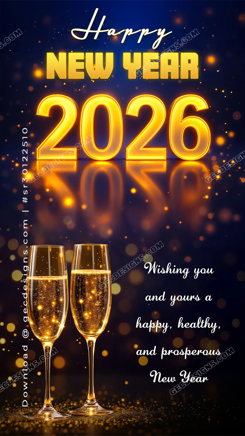 Happy New Year Wishes 2026 Image with Cute Alien Character and ...