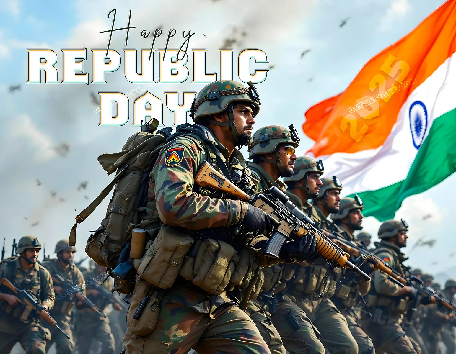 Happy Republic Day 2025, Brave Indian Army parade wallpaper - GEC Designs Happy Republic Day 2025, Brave Indian Army parade wallpaper - GEC Designs