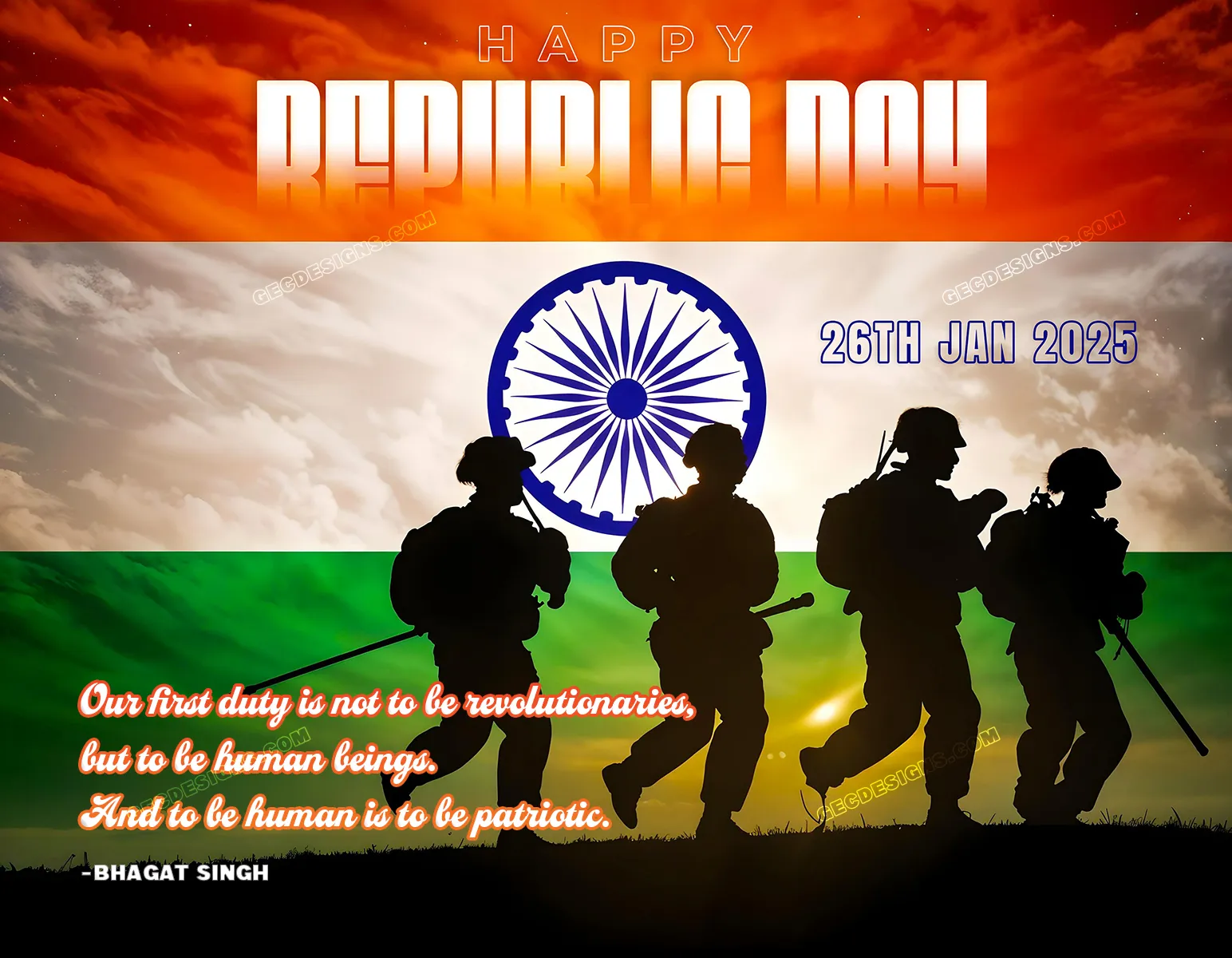 Happy Republic Day wishes and patriotic quotes with Brave Indian Army ...