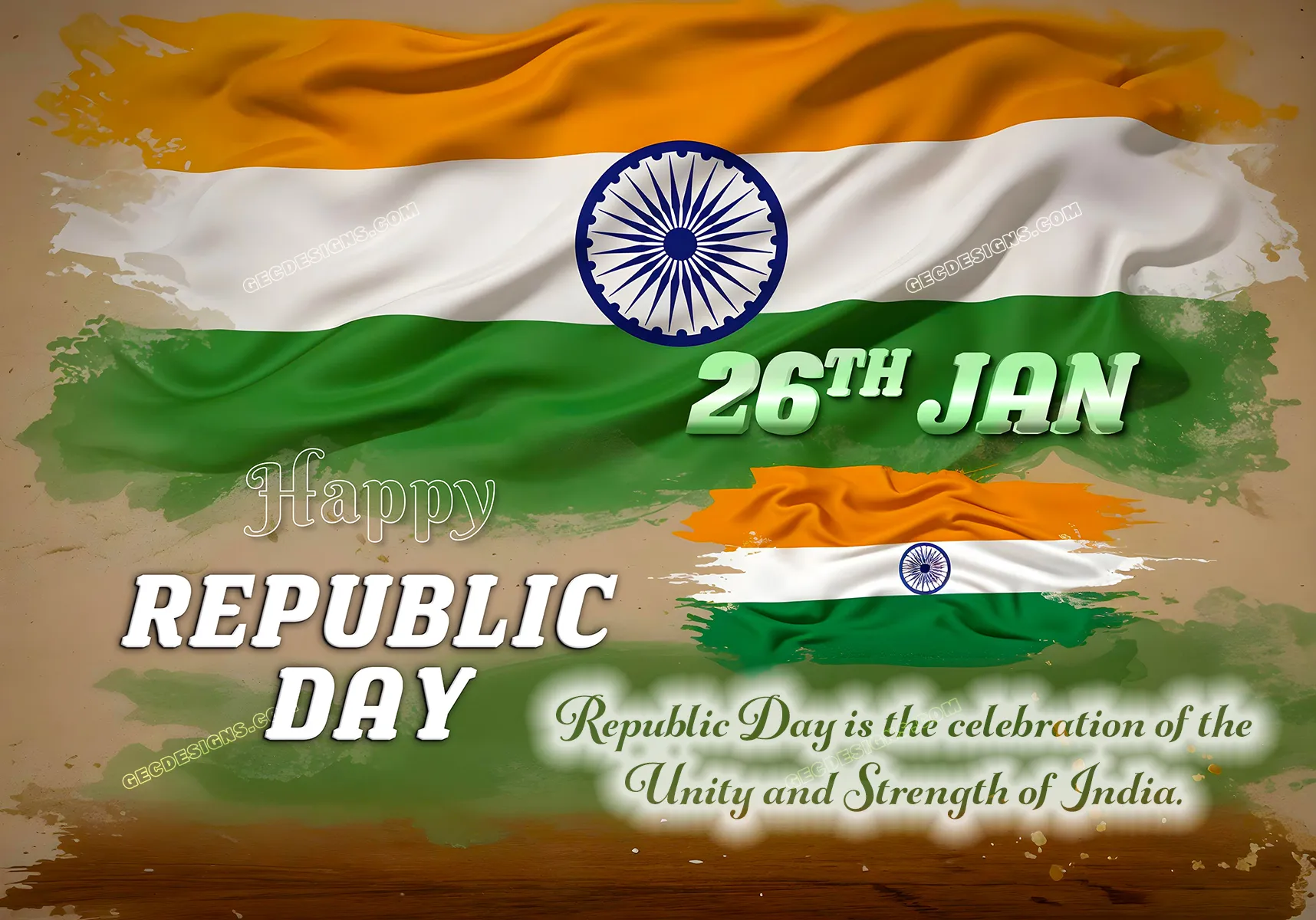 Happy Republic Day wishes and patriotic quotes with the Indian national ...
