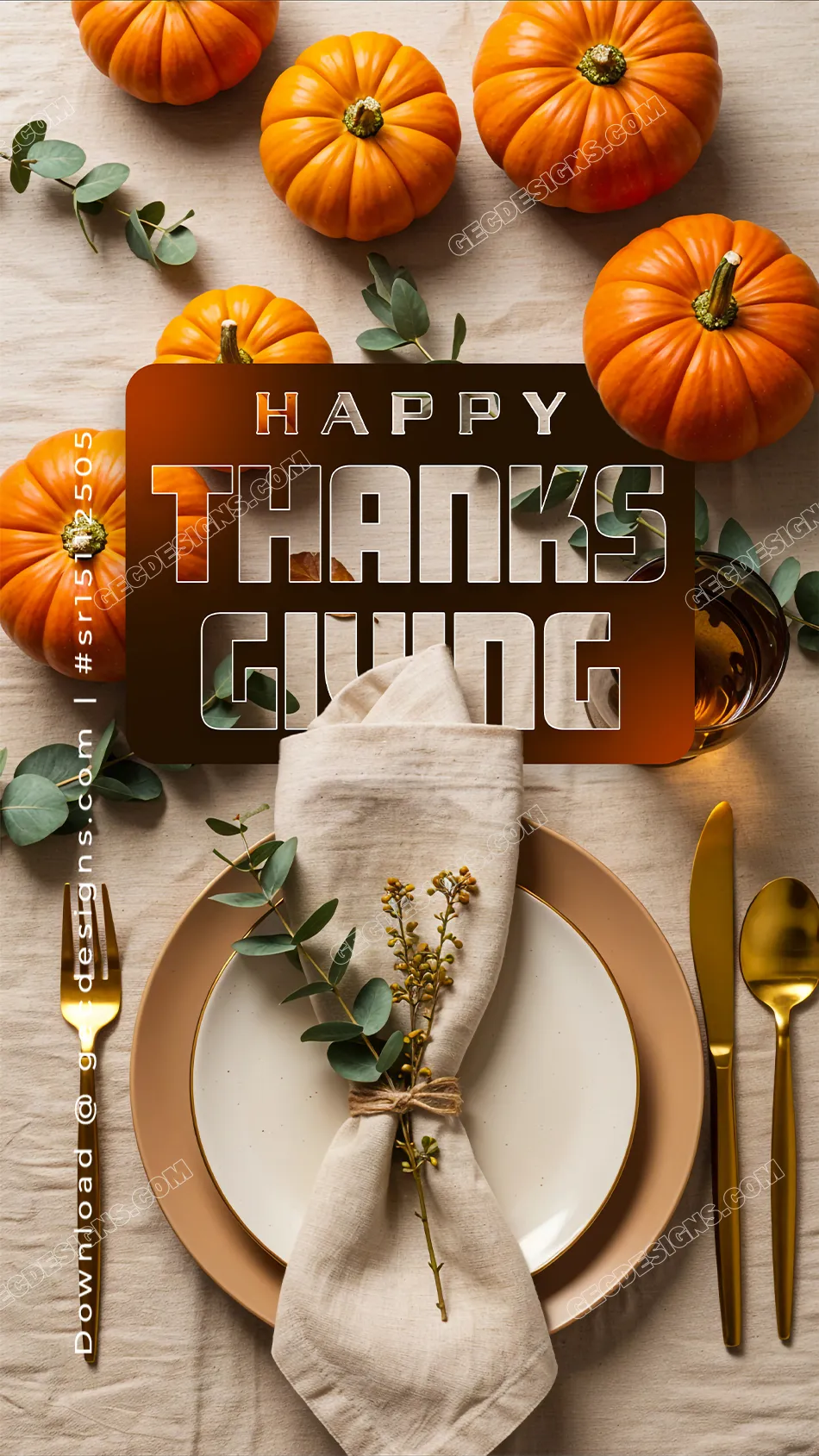 Happy Thanksgiving 2025 wishes featuring an Elegant Table Setting with ...