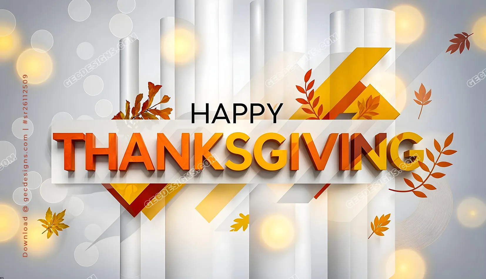 Thanksgiving wishes in a dark background wallpaper - GEC Designs