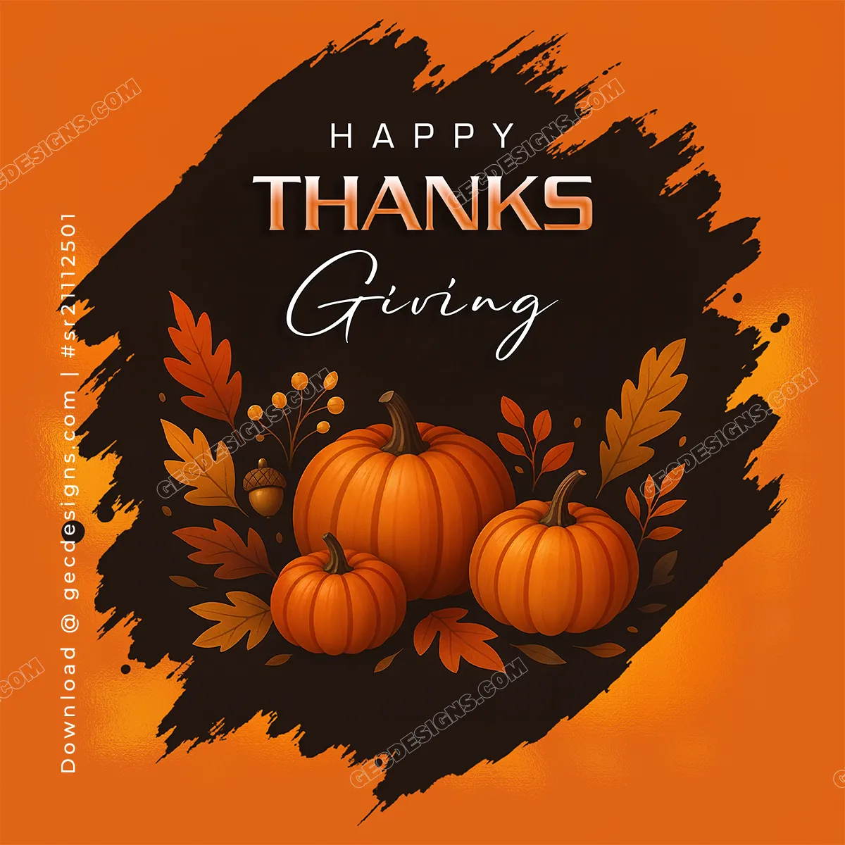 Happy Thanksgiving Image with Pumpkins and Autumn Leaves to Share ...