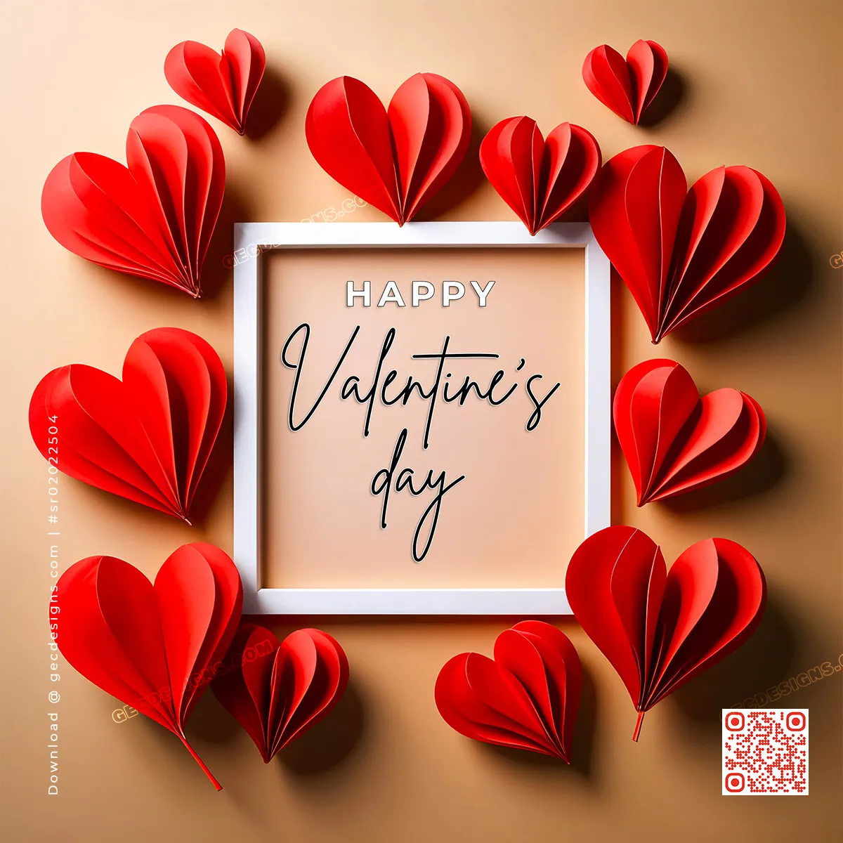 Happy Valentines Day wishes HD wallpaper with Red little hearts - GEC ...