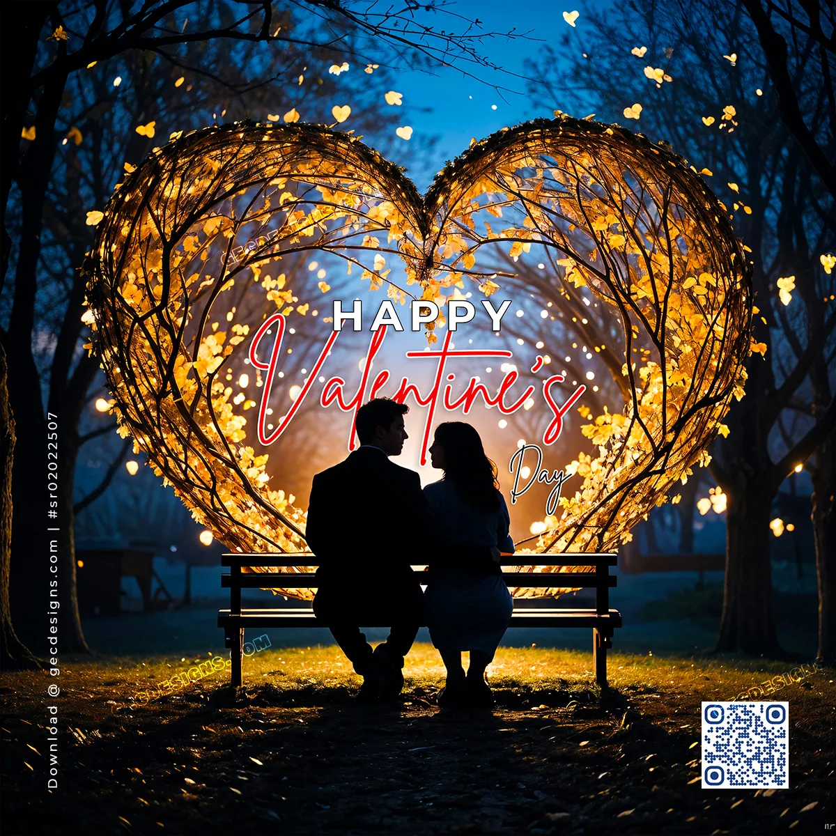 Happy Valentine's Day wishes wallpaper with a Romantic couple love ...