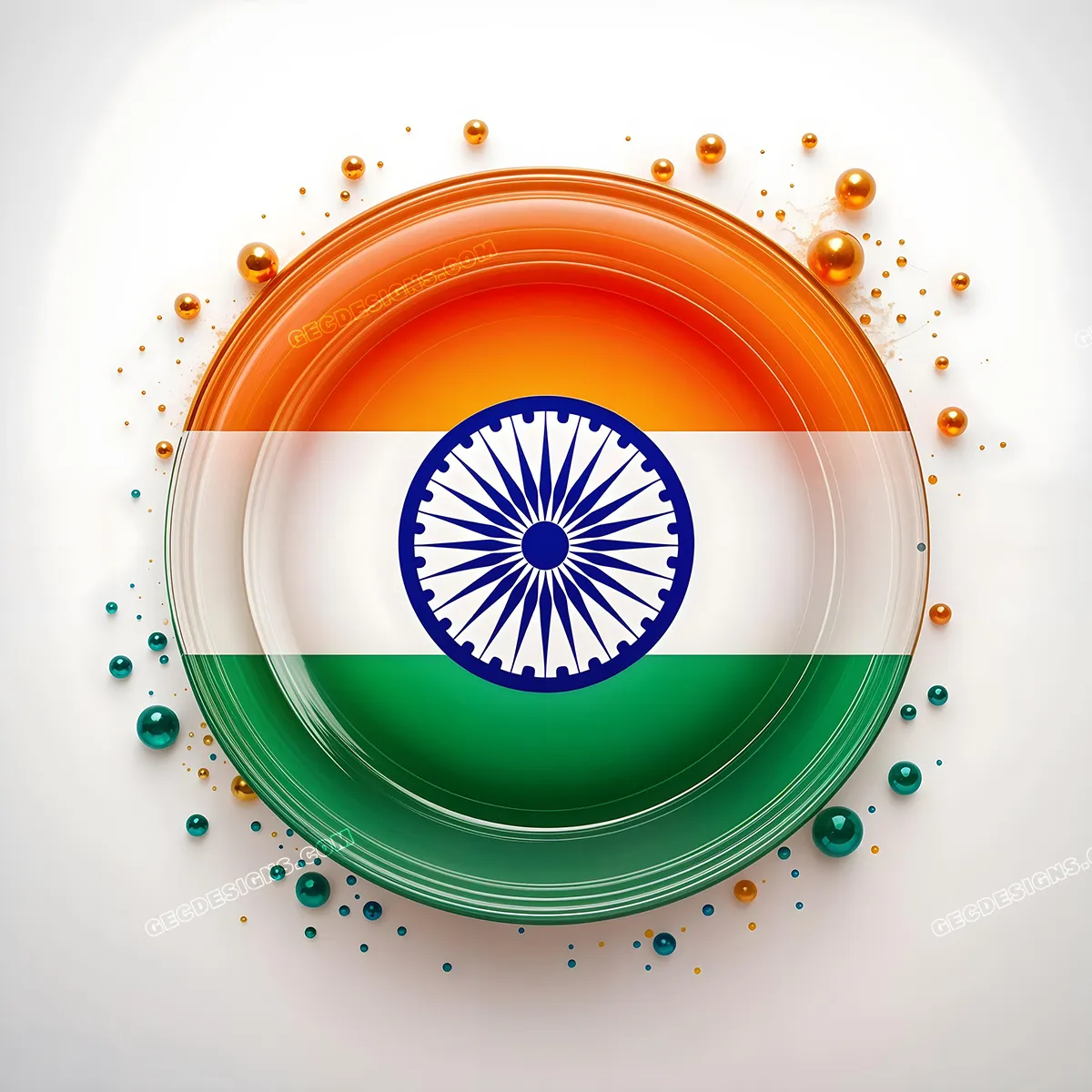 Indian Flag Round Logo