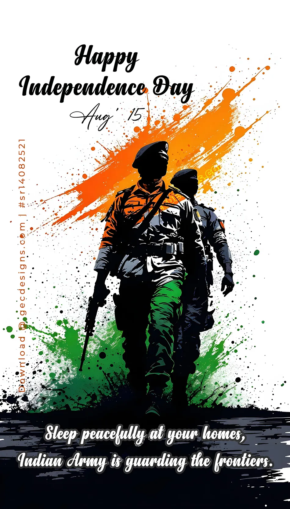Indian Army Tribute Artwork for Independence Day - GEC Designs