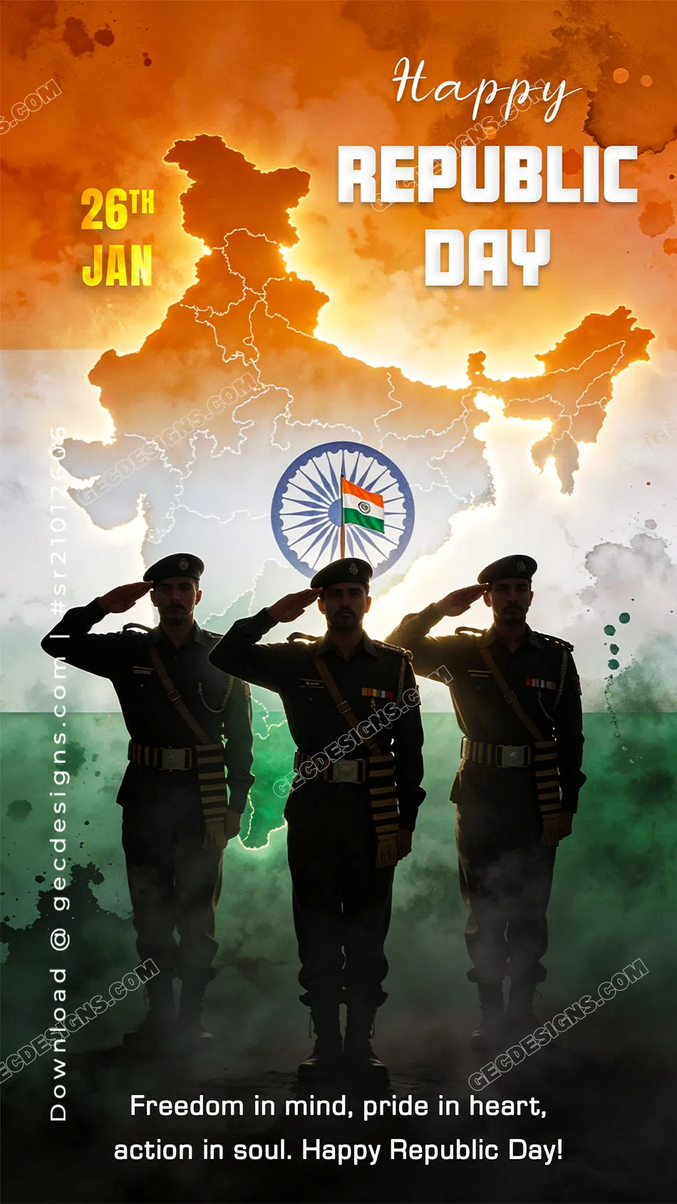 Indian Republic Day image for patriotic wishes with defence forces ...
