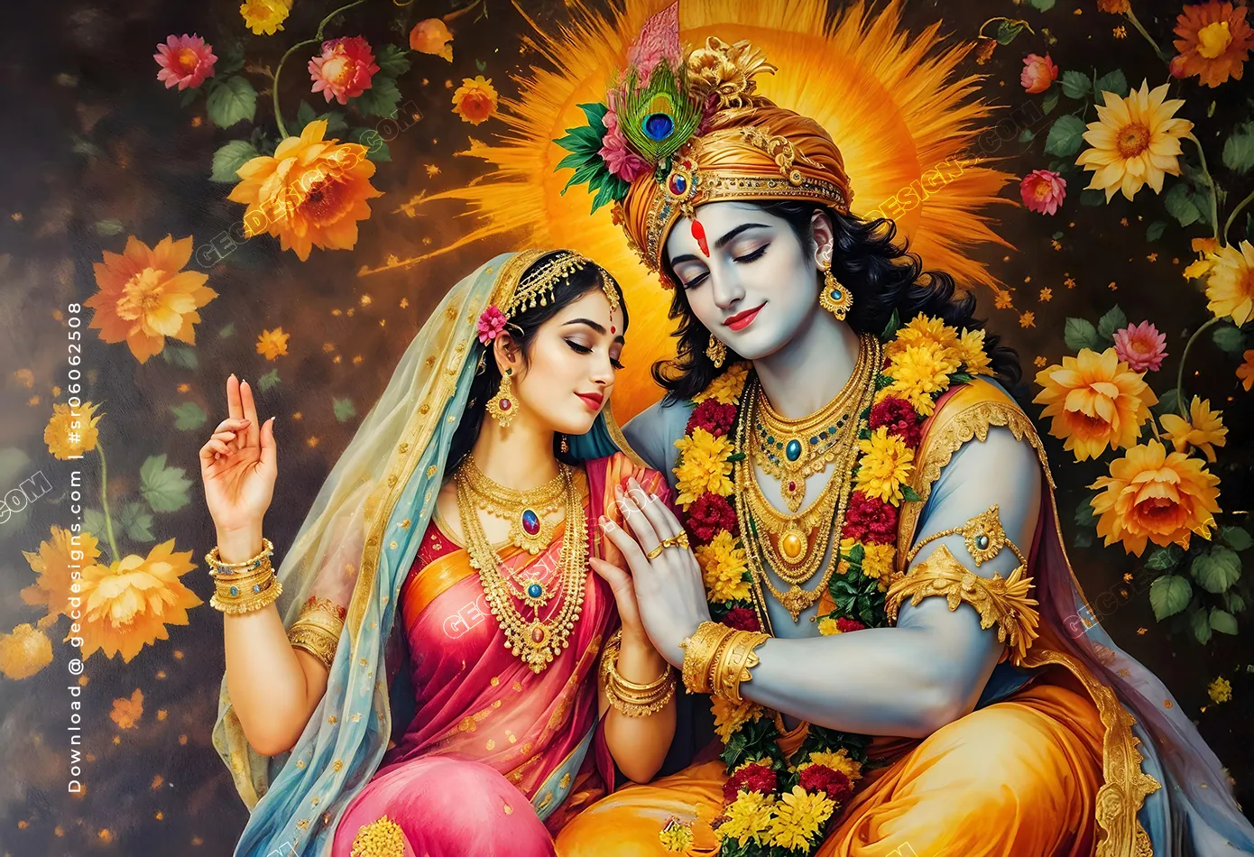 Lord Krishna and Radha beautiful HD wallpaper - GEC Designs