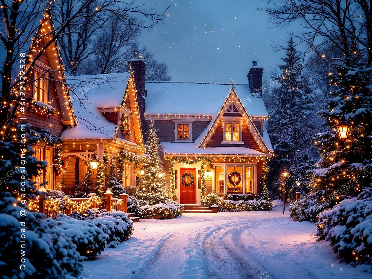 Merry Christmas wishes, beautiful Christmas tree with white decorative ...