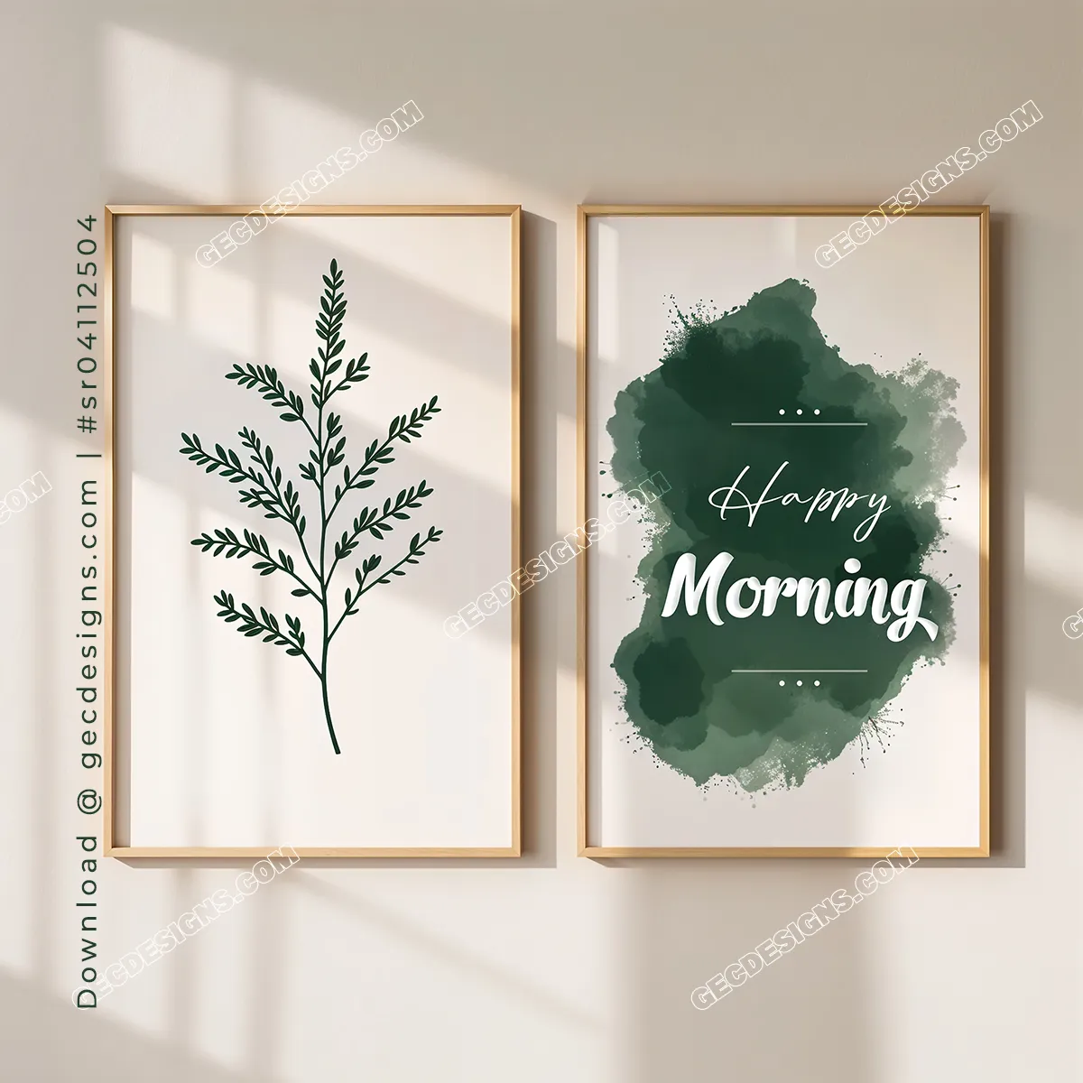 Modern Aesthetic Good Morning Image with Nature-Inspired Framed Art ...