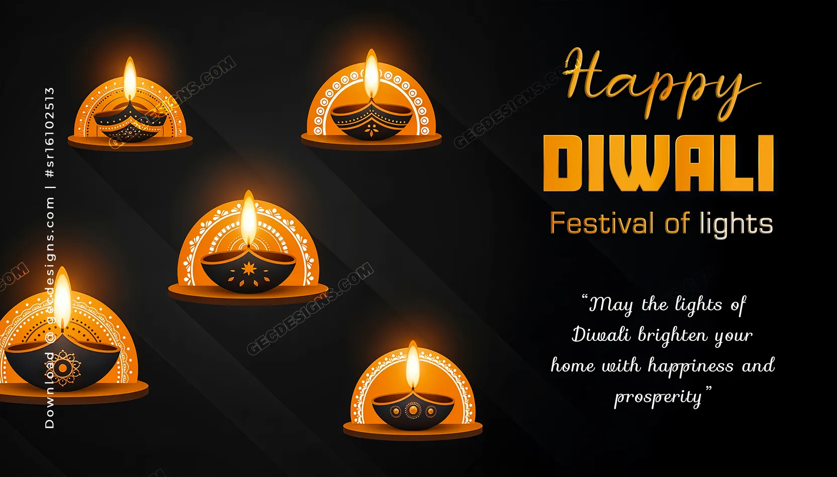 Modern Diwali greeting image with glowing diyas and heartfelt festive ...