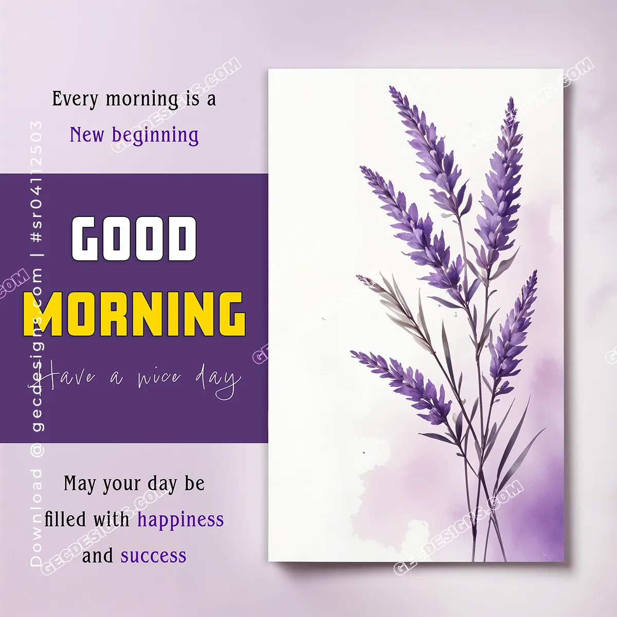 Good Morning Wishes Image with Red Flowers and Elegant Cutout Design on ...