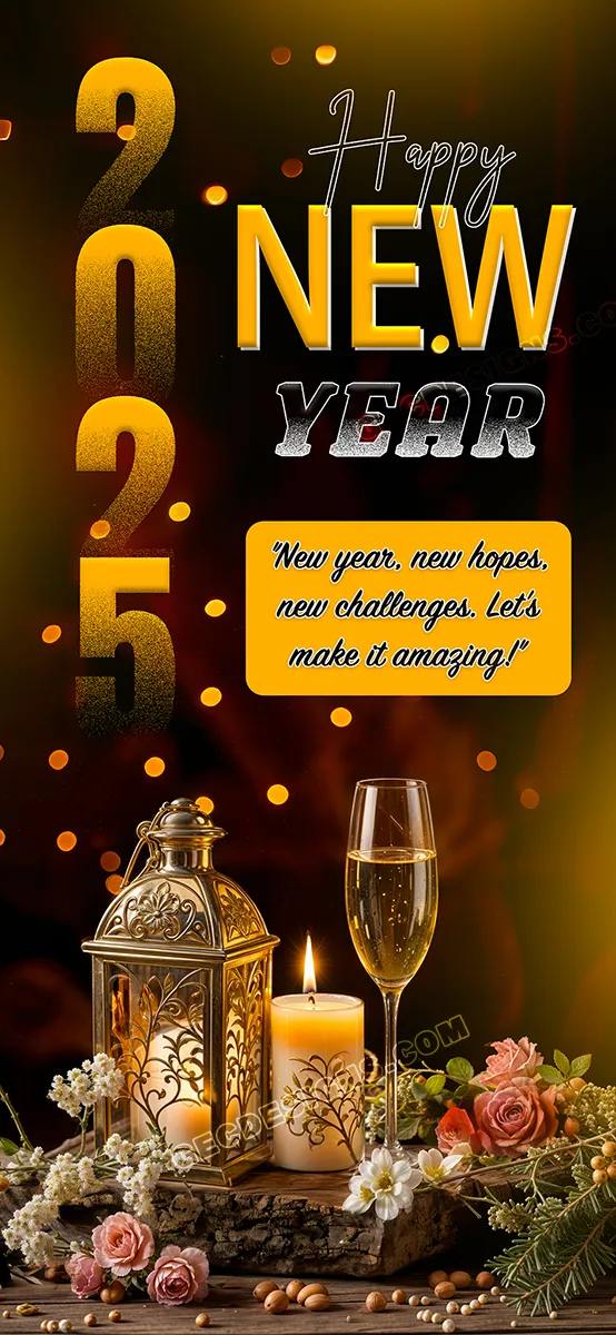 New Year wishes in a celebration New Year theme background with glowing ...
