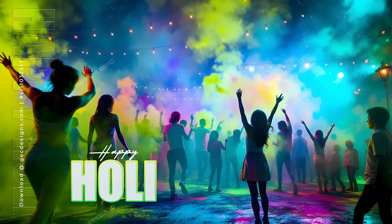 People celebrating the festival of colors, happy Holi wishes image ...