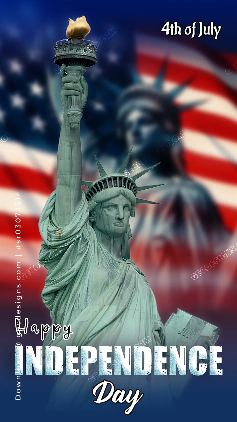Powerful American Independence Day Image with Liberty Torch and ...