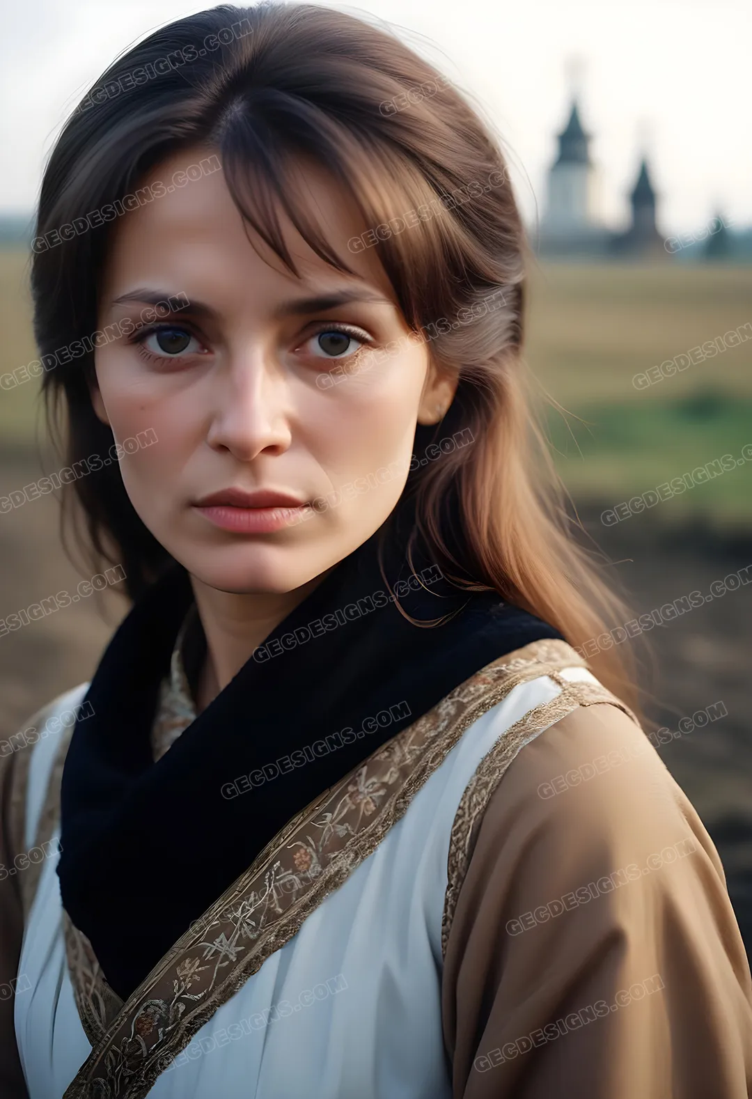 Pretty middle-aged Russian woman hyper-realistic AI Generated wallpaper ...