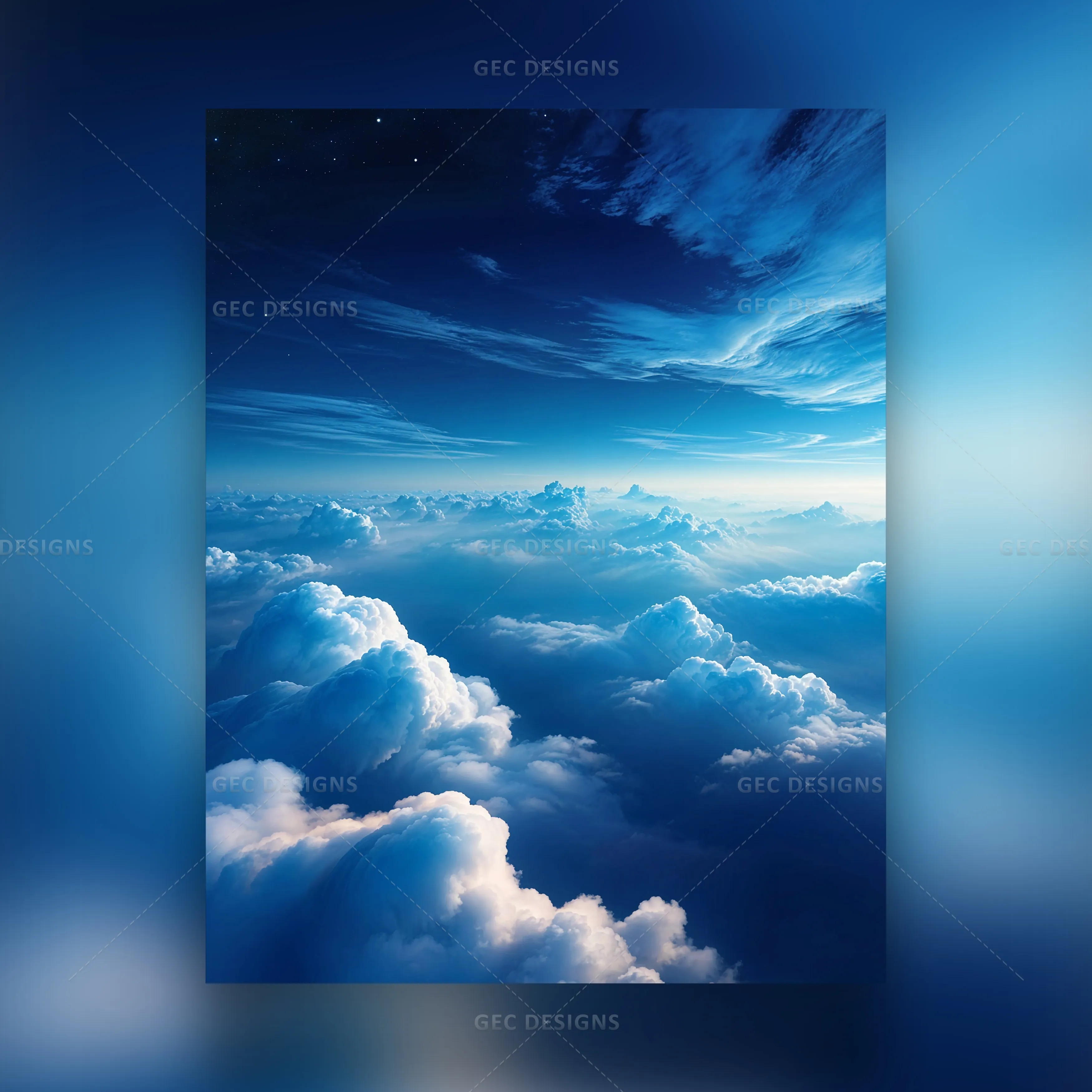 Pretty sky above clouds mobile wallpaper | GEC Designs