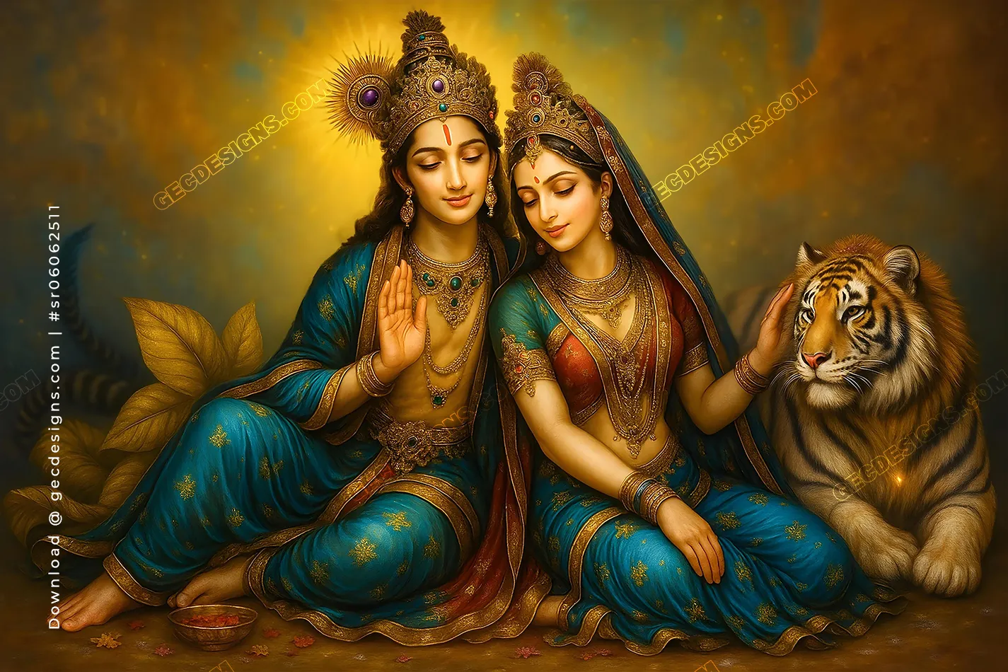 Cute Radha Krishna AI Generated wallpaper - GEC Designs