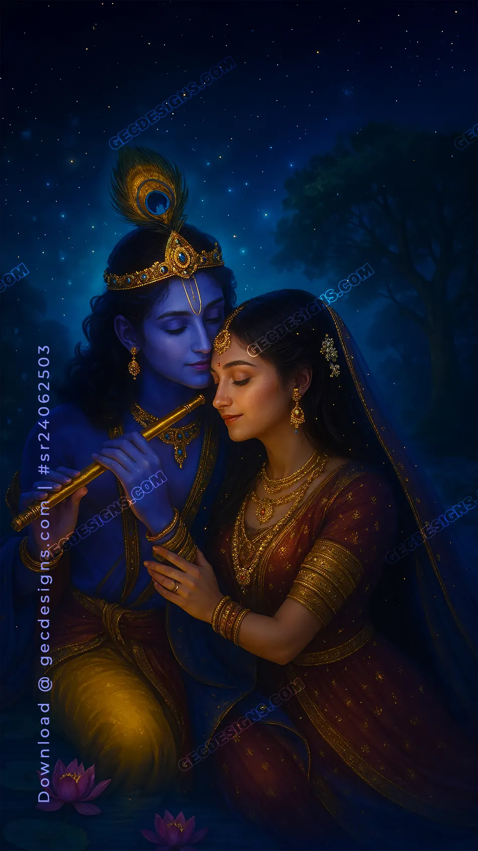 Radha Krishna Premium HD Image, Divine Love Artwork for Mobile Wallpaper and Framed Prints - GEC ...