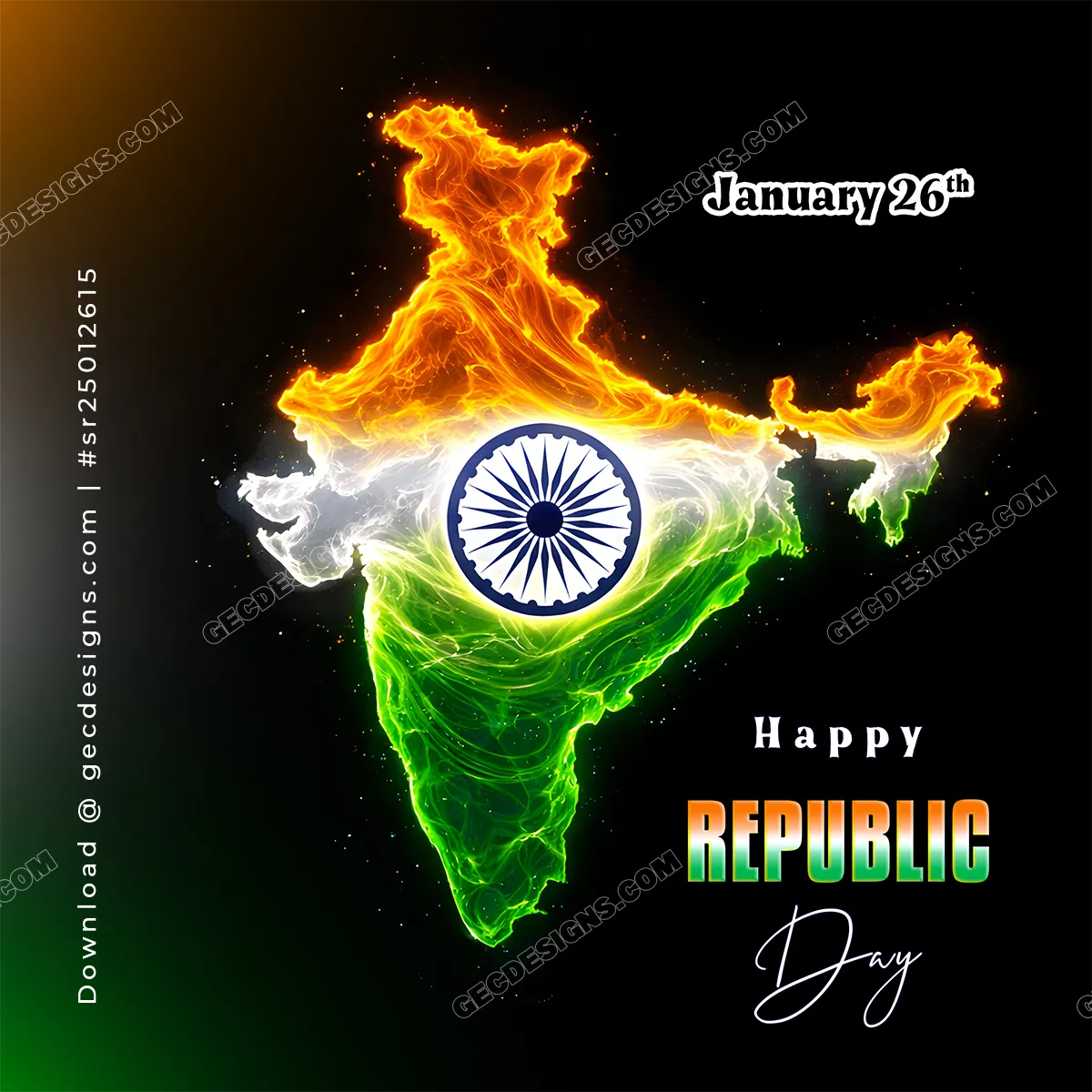 Happy Republic Day Image with Indian Soldiers Raising the Tricolor Flag ...