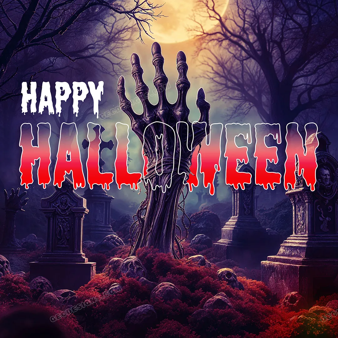 Spooky Halloween vector illustration, Evil Pumpkins, Crooked trees, and ...