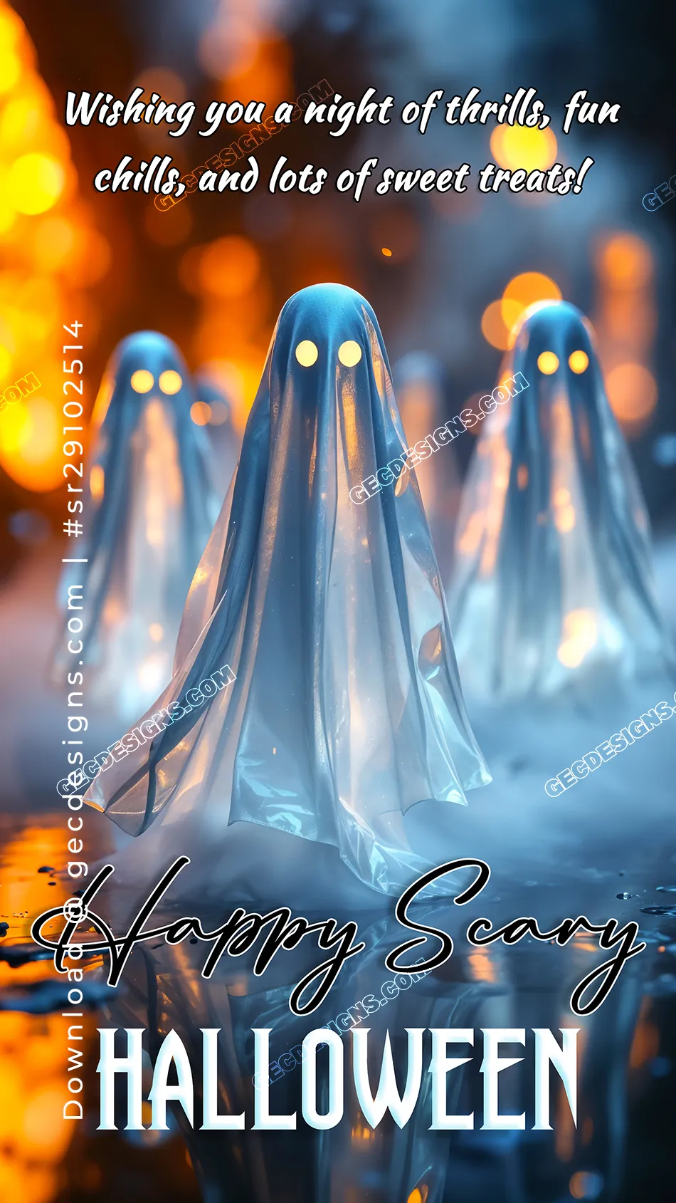 Happy Halloween 2024, Scary Ghost emerging from fire in a creepy forest ...