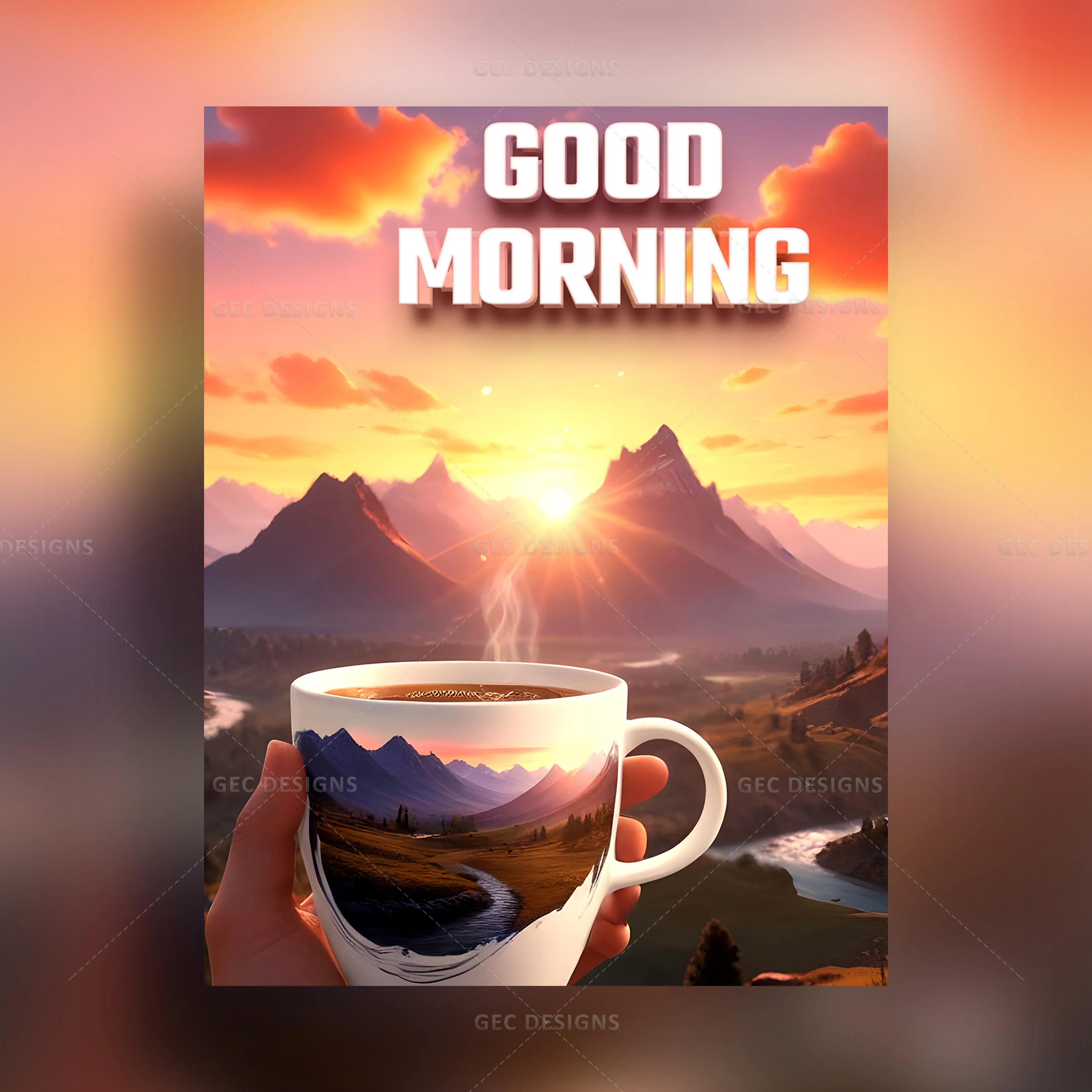Sunrise good morning image with nature wallpaper | GEC Designs