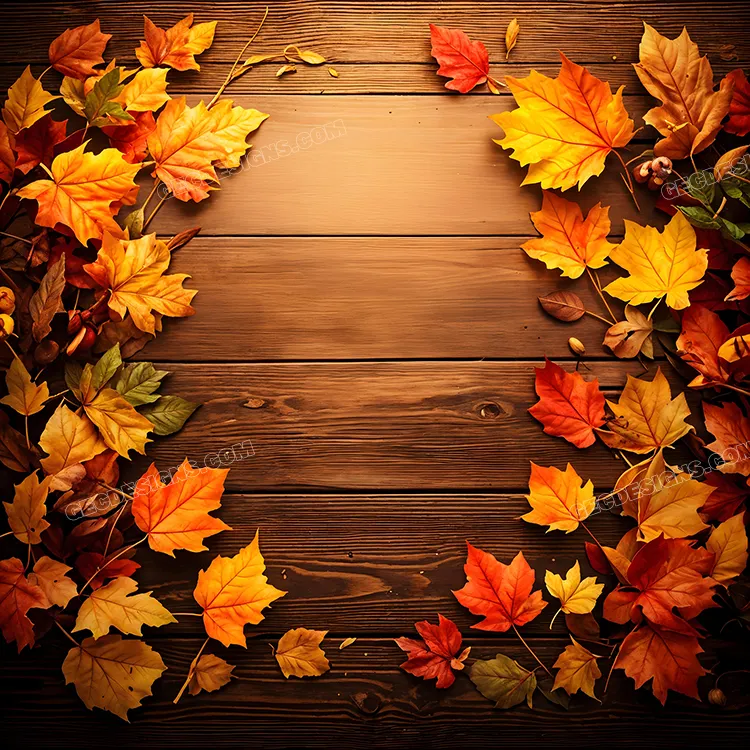 Thanksgiving wallpaper with Autumn leaves background - GEC Designs