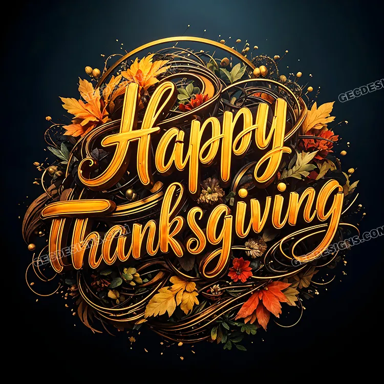 Thanksgiving wishes in a dark background wallpaper - GEC Designs